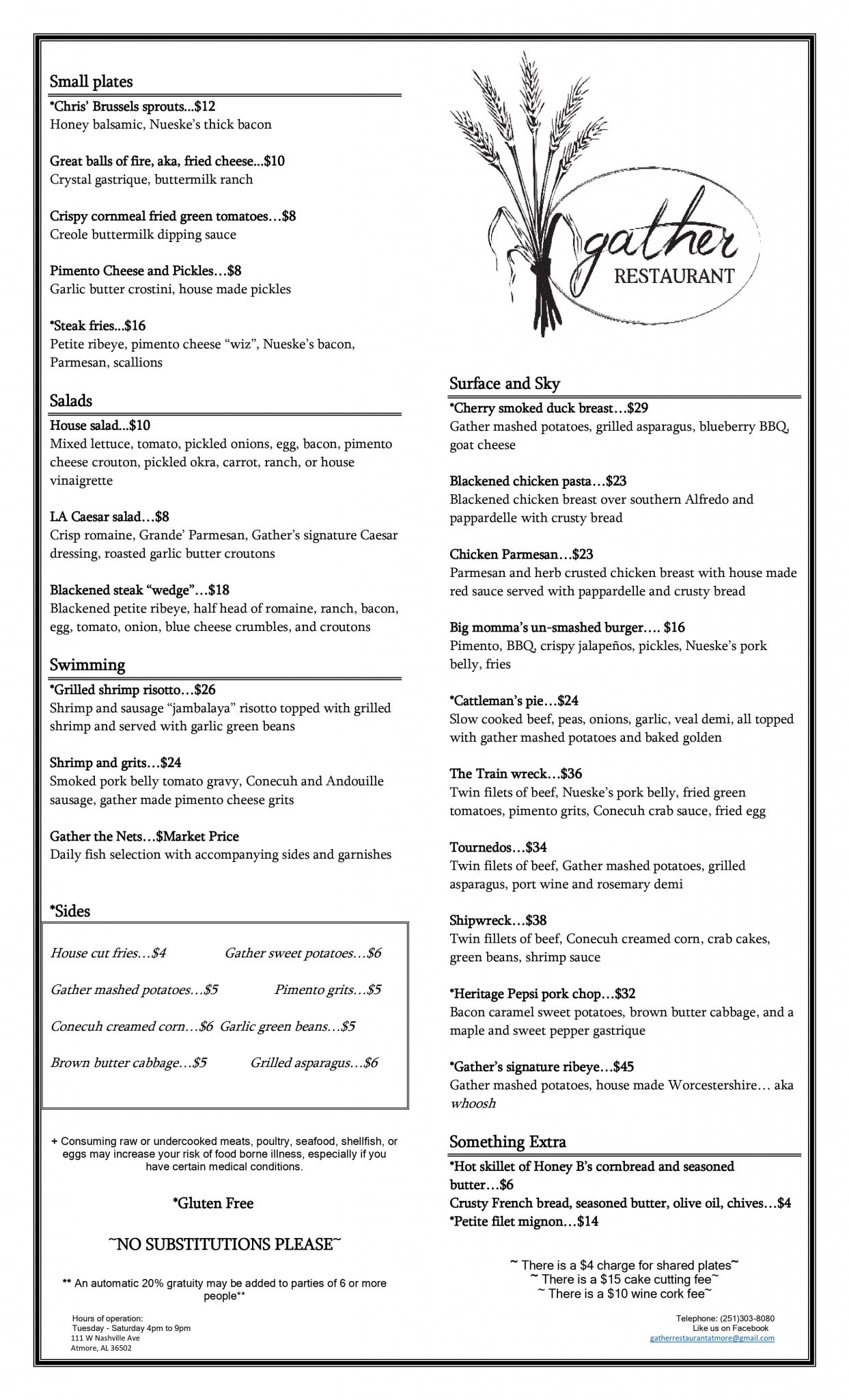 Dinner Delicacies – Gather Restaurant